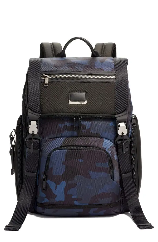 Tumi Alpha Bravo Lark Backpack Blue In Navy Camouflage - 20% Off